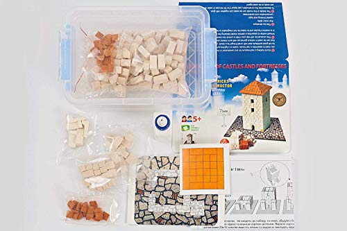 Wise Elk Toy Storage construction set, real plaster bricks, gypsum reusable building kit, 370 pcs, educational gift