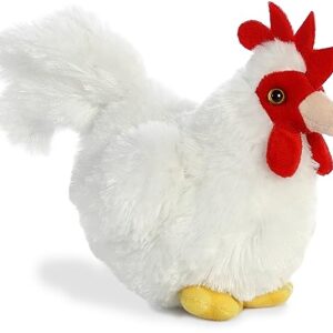 Aurora® Adorable Mini Flopsie™ Chicken Stuffed Animal - Playful Ease - Timeless Companions - White 8 Inches