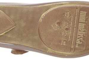 Mini Melissa Kids' Mini Ultragirl Beauty and the Beast Mary Jane Flat,Metallic/Pink,5 Regular US Toddler