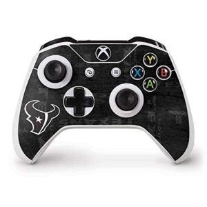 skinit decal gaming skin compatible with xbox one s controller - officially licensed nfl houston texans black & white design