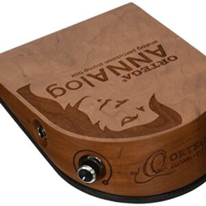 Ortega Guitars Analog Singer-Songwriter Stomp Box with Built-in Passive Piezo for Kick Sound, Natural (ANNALOG)