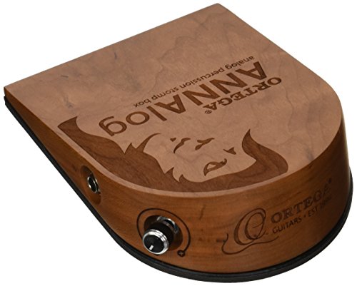 Ortega Guitars Analog Singer-Songwriter Stomp Box with Built-in Passive Piezo for Kick Sound, Natural (ANNALOG)