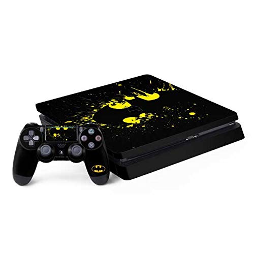 Skinit Decal Gaming Skin Compatible with PS4 Slim Bundle - Officially Licensed Warner Bros Batman Logo Yellow Splash Design