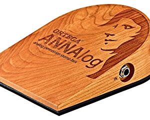 Ortega Guitars Analog Singer-Songwriter Stomp Box with Built-in Passive Piezo for Kick Sound, Natural (ANNALOG)