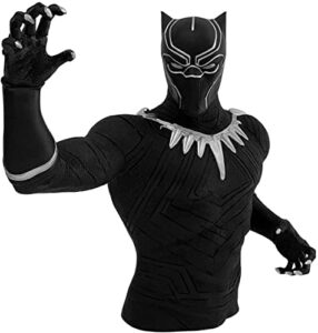 marvel black panther bust bank action figure multi-colored, 4"