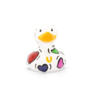 Pop Heart (mini) Rubber Duck by Bud Ducks | Elegant Gift Ready Packaging - "Living in a bubble of love!" | Child Safe | Collectable