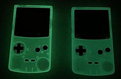 New Replacement Full Housing Shell Cover Case Pack Backlight Backlit for Gameboy Color GBC Repair Part-Luminous Green Edition