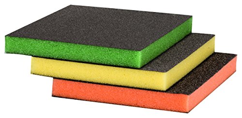 Bosch Professional 3-Piece Sanding Sponge S473 Best for Contour Set (Wood, Plastic and Metal, 98 x 120 x 13 mm, Accessories for Hand Sanding)