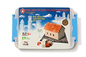 wise elk toy storage construction set, real plaster bricks, gypsum reusable building kit, 370 pcs, educational gift