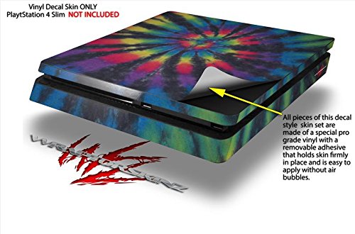 Tie Dye Swirl 105 - Decal Style Skin fits Sony PlayStation 4 Slim Gaming Console