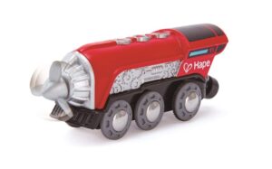 hape kids wooden railway propeller steam engine