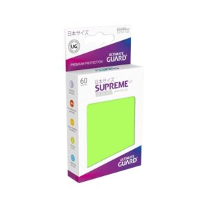 ultimate guard supreme japanese ux card sleeves (60 piece), light green