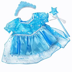 Blue Snow Princess Gown Teddy Bear Clothes Fits Most 14"-18" Build-a-Bear and Make Your Own Stuffed Animals