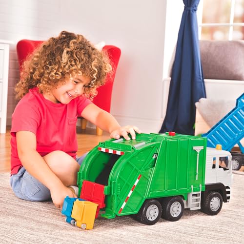 Driven by Battat – Large Toy Recycling Truck For Kids – Toy City Vehicle – Lights & Sounds Toy Truck – Movable Parts – 3 Years + – Standard Green Recycling Truck