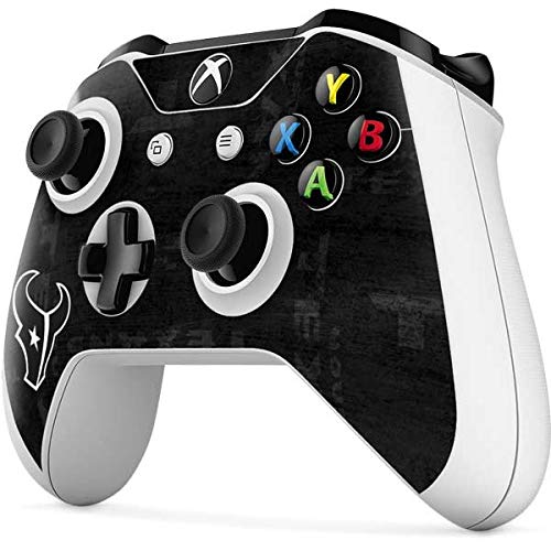 Skinit Decal Gaming Skin Compatible with Xbox One S Controller - Officially Licensed NFL Houston Texans Black & White Design