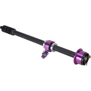 collapsible steering column, 22.5-32 inch length, 3/4-20 spline, quick release hub, universal fit, safer design with 9.5" movement range for enhanced safety