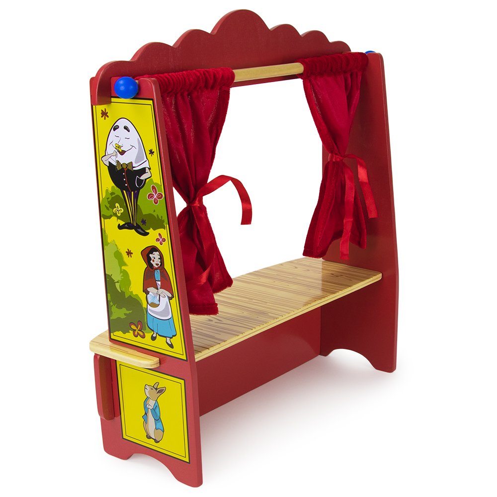 Imagination Generation Wooden Wonders Mother Goose's Tabletop Puppet Theater