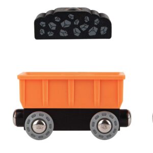 Hape Railway Diesel Freight Train| Freight Wagons with Loads Magnetic Connection Train for Kids