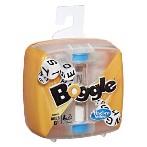 boggle classic game | word search games | ages 8+ | 1 or more players | portable travel size | fun family dice games for adults and kids