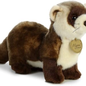 Aurora® Realistic Miyoni® Black Footed Ferret Stuffed Animal - Lifelike Detail - Cherished Companionship - Brown 10.5 Inches