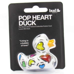 Pop Heart (mini) Rubber Duck by Bud Ducks | Elegant Gift Ready Packaging - "Living in a bubble of love!" | Child Safe | Collectable