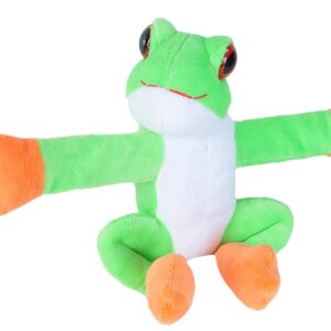 Wild Republic Huggers Red-Eyed Tree Frog Plush Toy, Slap Bracelet, Stuffed Animal, Kids Toys, 8 Inches