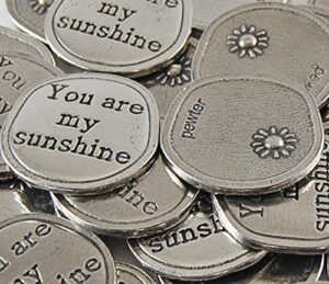 set of 25 you are my sunshine sentiment tokens