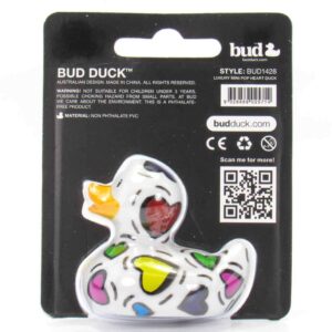 Pop Heart (mini) Rubber Duck by Bud Ducks | Elegant Gift Ready Packaging - "Living in a bubble of love!" | Child Safe | Collectable