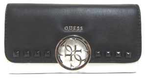 guess women's devyn slg slim clutch black multi one size