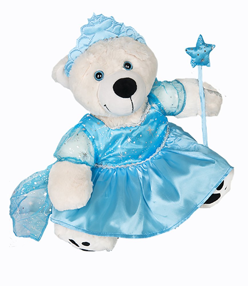 Blue Snow Princess Gown Teddy Bear Clothes Fits Most 14"-18" Build-a-Bear and Make Your Own Stuffed Animals