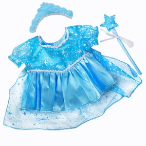 Blue Snow Princess Gown Teddy Bear Clothes Fits Most 14"-18" Build-a-Bear and Make Your Own Stuffed Animals