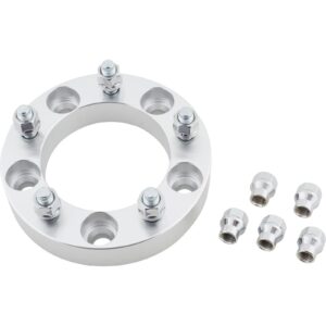 speedway motors billet aluminum wheel adapters, fits early ford style bolt patterns, adapts 5 on 5-1/2 inch hubs and wheels, includes 5 lug nuts to mount to hub