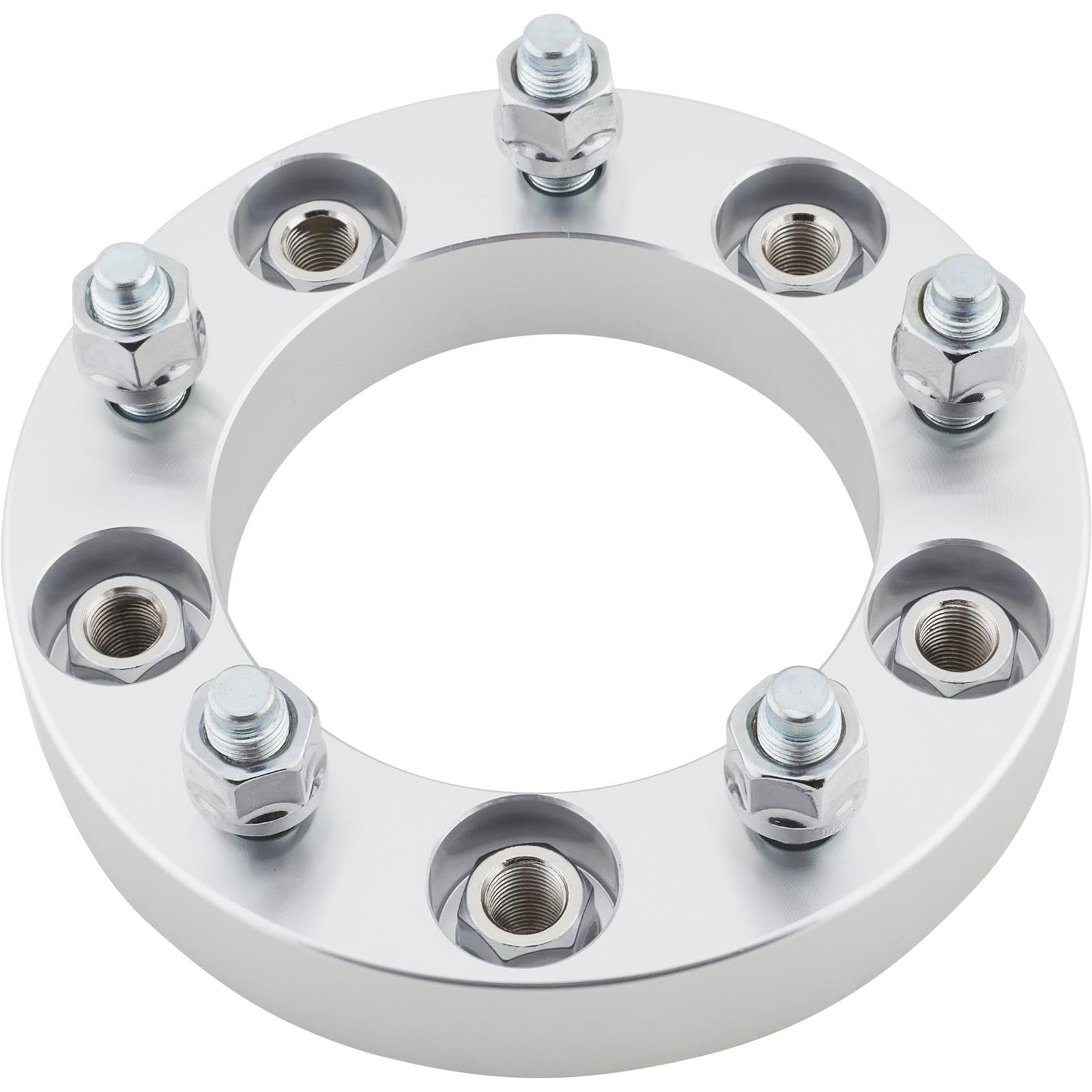 Speedway Motors Billet Aluminum Wheel Adapters, Fits Early Ford Style Bolt Patterns, Adapts 5 on 5-1/2 Inch Hubs and Wheels, Includes 5 Lug Nuts to Mount to Hub