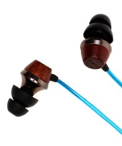 symphonized aln 2.0 premium genuine wood in-ear noise-isolating headphones|earbuds|earphones with innovative shield technology cable and mic (metallic blue)