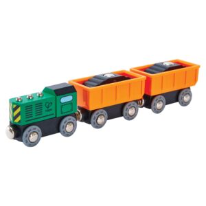 hape railway diesel freight train| freight wagons with loads magnetic connection train for kids