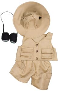 safari outfit teddy bear clothes fits most 14"-18" build-a-bear and make your own stuffed animals