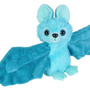 Wild Republic Huggers Blue Bat Plush, Slap Bracelet, Stuffed Animal, Kids Toys, 8 inches