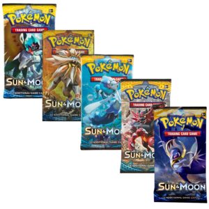 pokemon sun & moon (sm1) | 5 booster packs (one of each artwork)