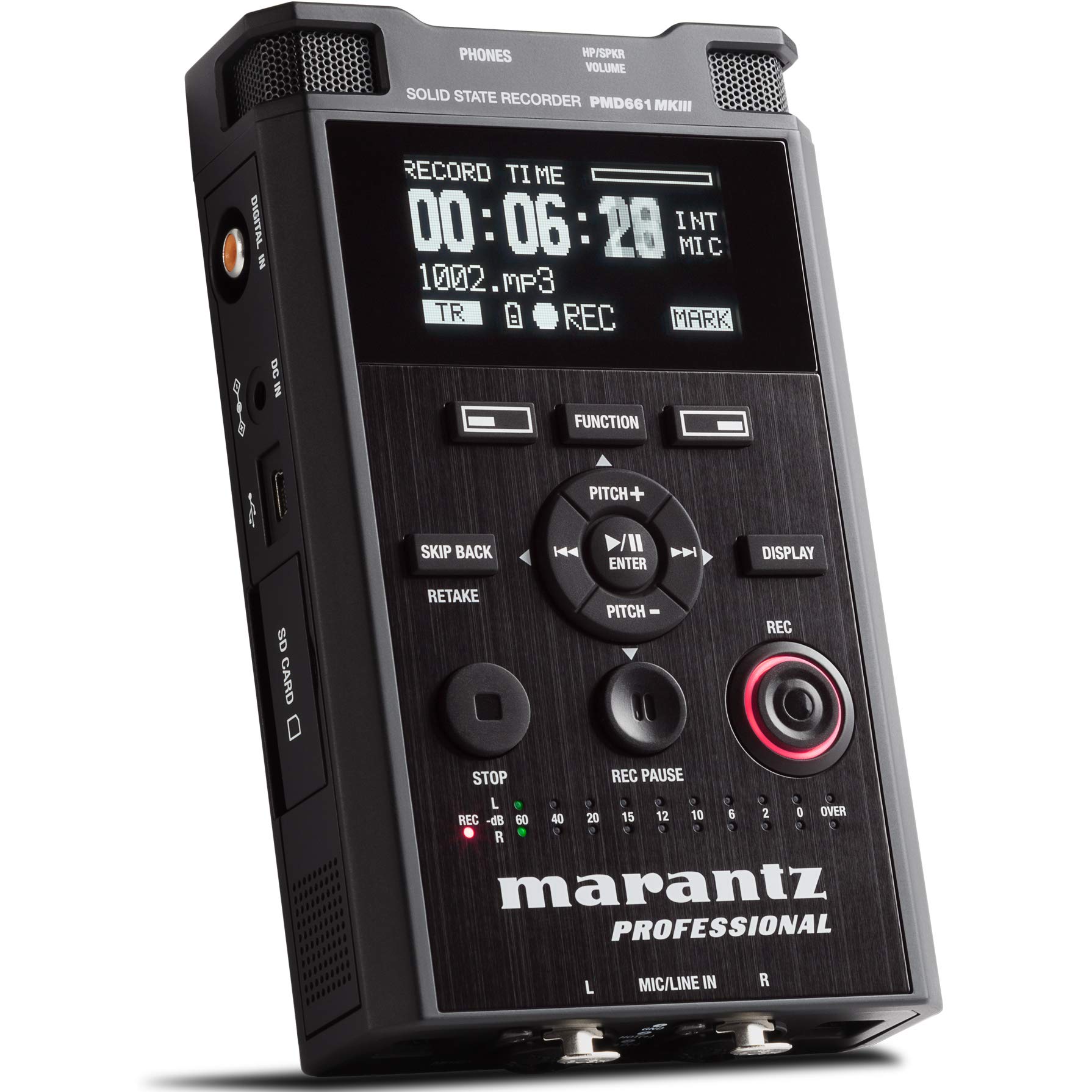 Marantz Professional PMD661MKIII | Handheld Solid State Field Recorder with On-Board File Encryption, Studio-Grade Recording Resolutions and Microphone Included