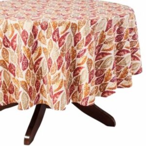 threshold colorful autumn leaves tablecloth fabric table cloth 70 round