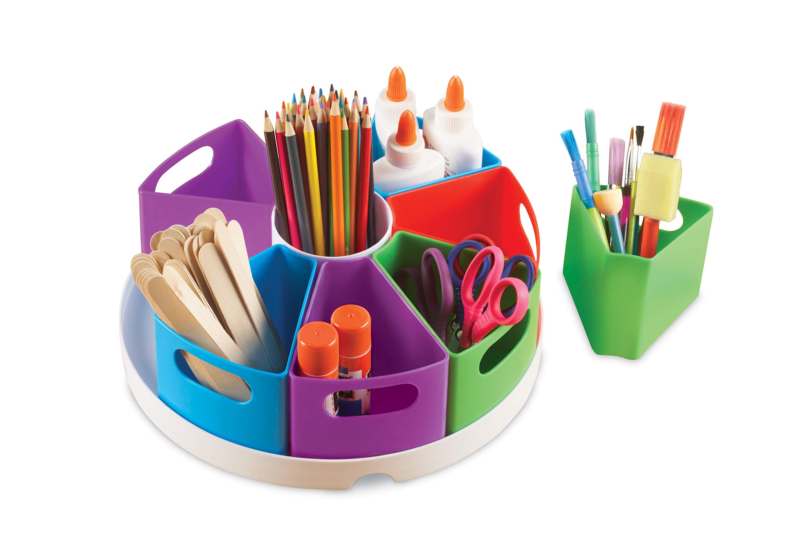 Learning Resources Create a Space Storage Center - 10 Piece set Art/Desk Organizer for Kids, Crayon/Homeschool Organizers and Storage