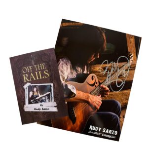 ChromaCast Rudy Sarzo Autographed “Off The Rails” Book and Poster Collector’s Pack (CC-RS-BP