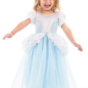 Little Adventures Deluxe Cinderella Princess Dress up Costume for Girls Small (Age 1-3) - Machine Washable Child Pretend Play and Party Dress with No Glitter