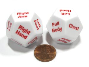 koplow games 2 x d12 28mm critical location body hit dice