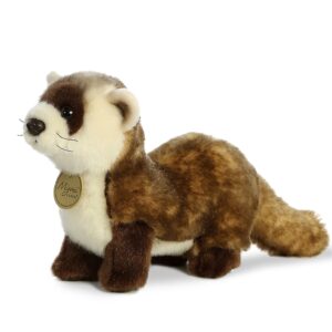 Aurora® Realistic Miyoni® Black Footed Ferret Stuffed Animal - Lifelike Detail - Cherished Companionship - Brown 10.5 Inches