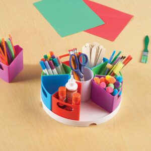 Learning Resources Create a Space Storage Center - 10 Piece set Art/Desk Organizer for Kids, Crayon/Homeschool Organizers and Storage