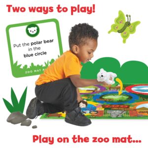 MindWare Zoo On The Loose Preschool Game - Zoo Keeper Adventure with Stuffed Animals - Ages 4+