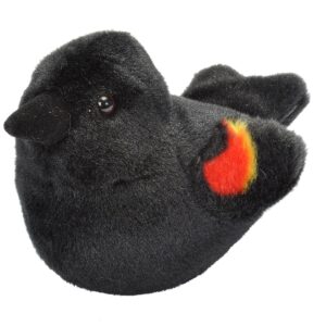 Wild Republic Audubon Birds Red-Winged Blackbird with Authentic Bird Sound, Stuffed Animal, Bird Toys for Kids & Birders