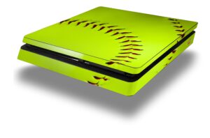 vinyl decal skin wrap compatible with sony playstation 4 slim console softball (ps4 not included)