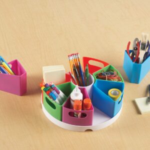 Learning Resources Create a Space Storage Center - 10 Piece set Art/Desk Organizer for Kids, Crayon/Homeschool Organizers and Storage